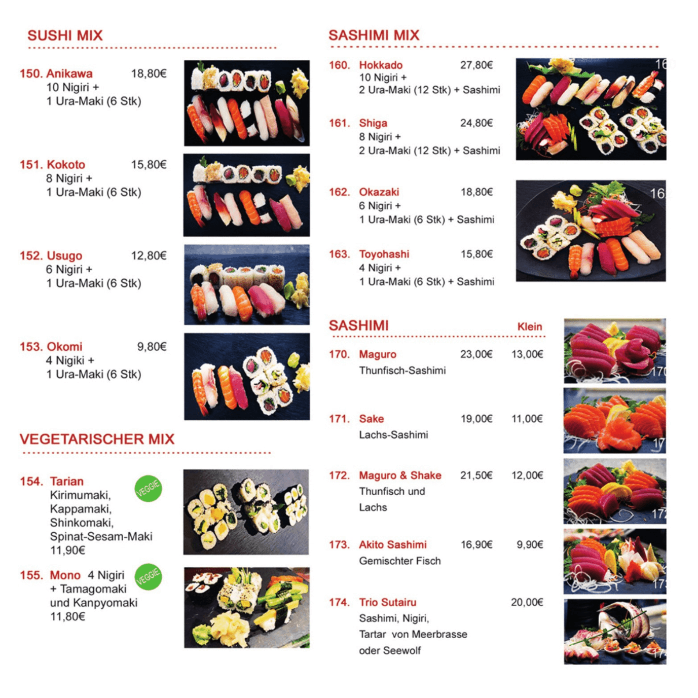 Deutsche Speisekarte 2 – Akito